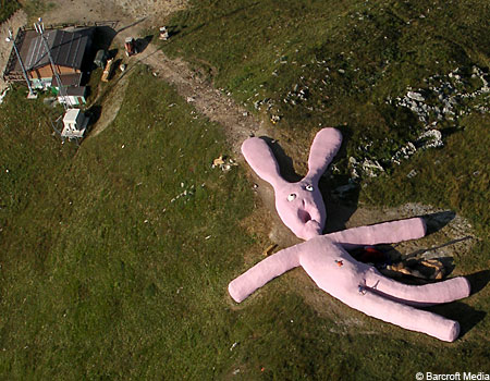 my pointless: huge pink rabbit seen on Google Earth